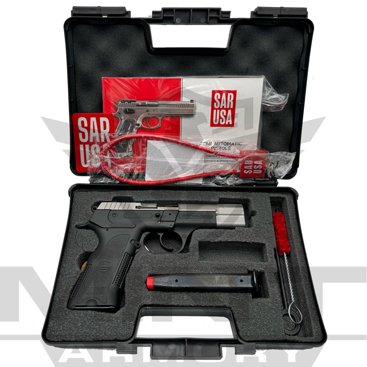 B69ST - SAR B6 BLACK Body, STAINLESS Slide, 9mm, 17 - Mint Armory