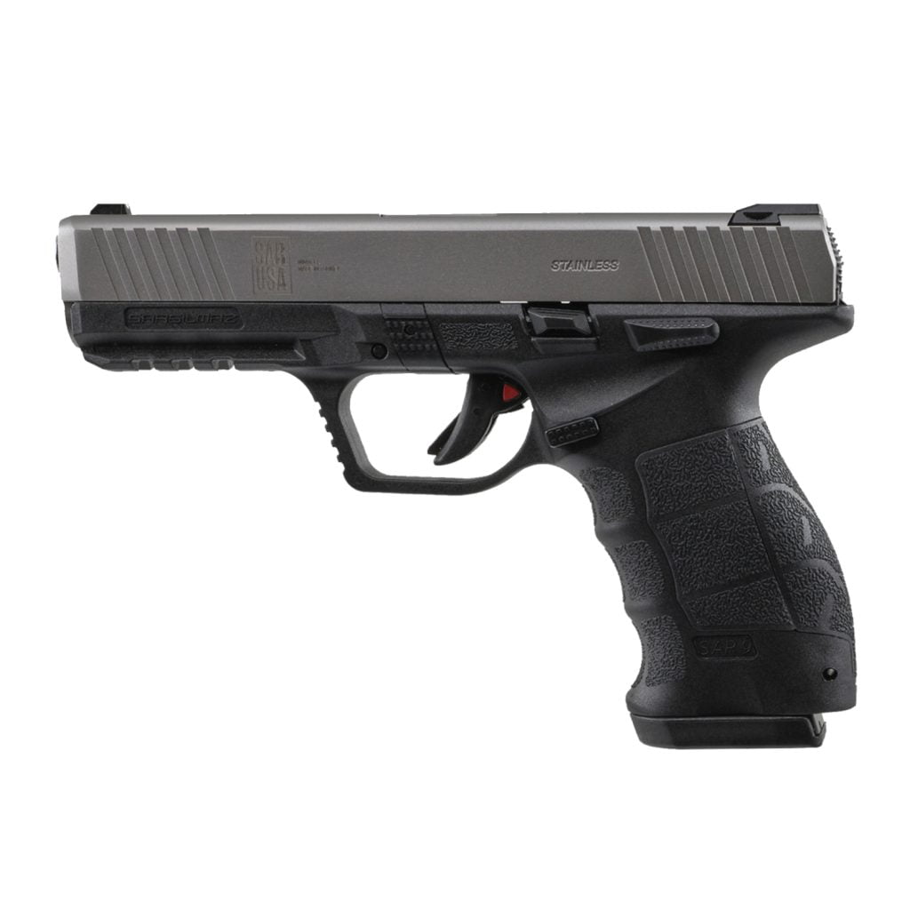 SAR9ST - SAR SAR9 BLACK Body, STAINLESS Slide, 9mm, 17 - Mint Armory