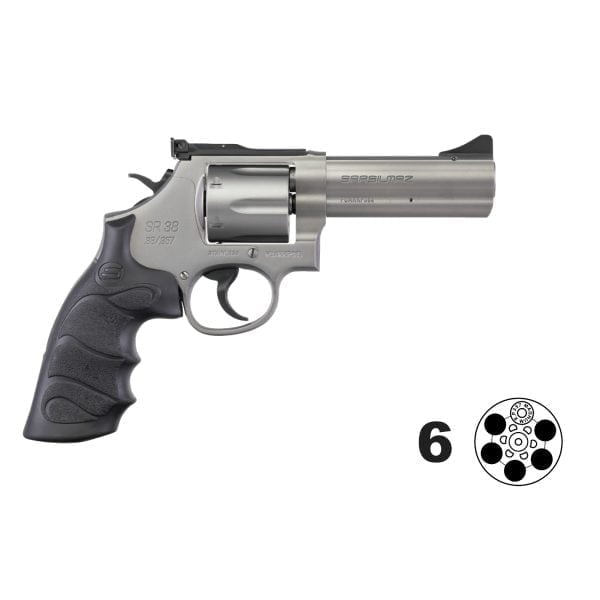 SARSR38ST4 - SAR Revolver Stainless 4-inch Barrel .357 Magnum - Mint Armory