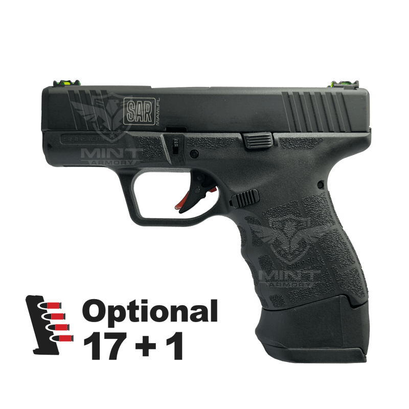 SAR9 Subcompact, 9mm Black Pistol, 12 Rounds | SAR9SCBL - Mint Armory
