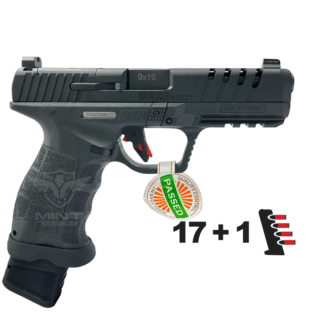 SAR9 SOCOM LE 9mm Pistol Black Pistol suppressor ready