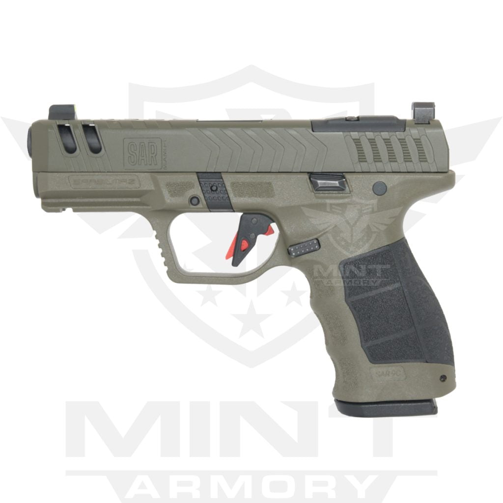 SAR9 C GEN 3 OD Green Compact 9mm pistol from SAR USA