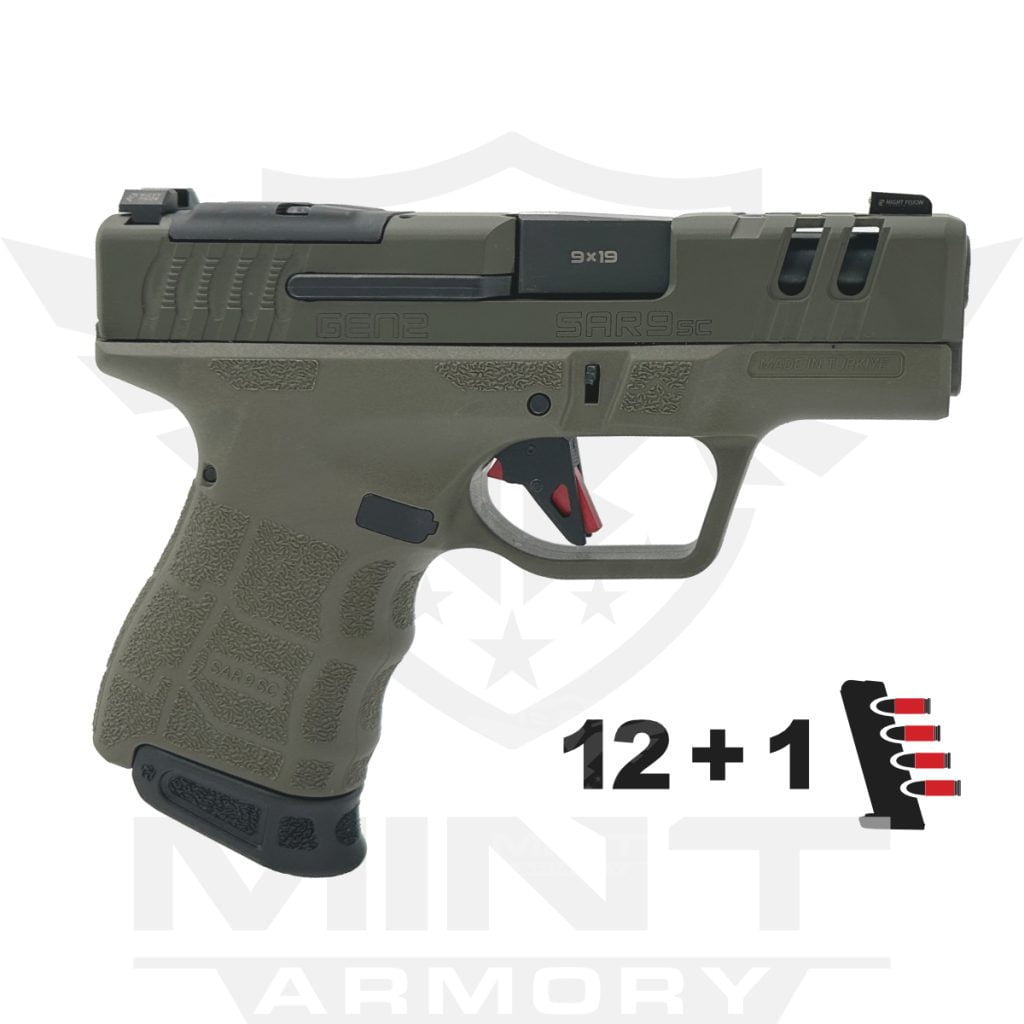 SAR9 SC GEN 2 OD Green Subcompact with Iron Night Sights