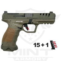 SAR9 SOCOM 9mm Pistol OD Green Pistol suppressor ready